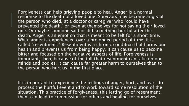 5 Stages of Grief, 4 Steps to Forgiveness and their connection