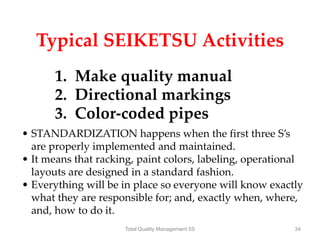 5S Priciples TQM-Total Quality management | PPTX