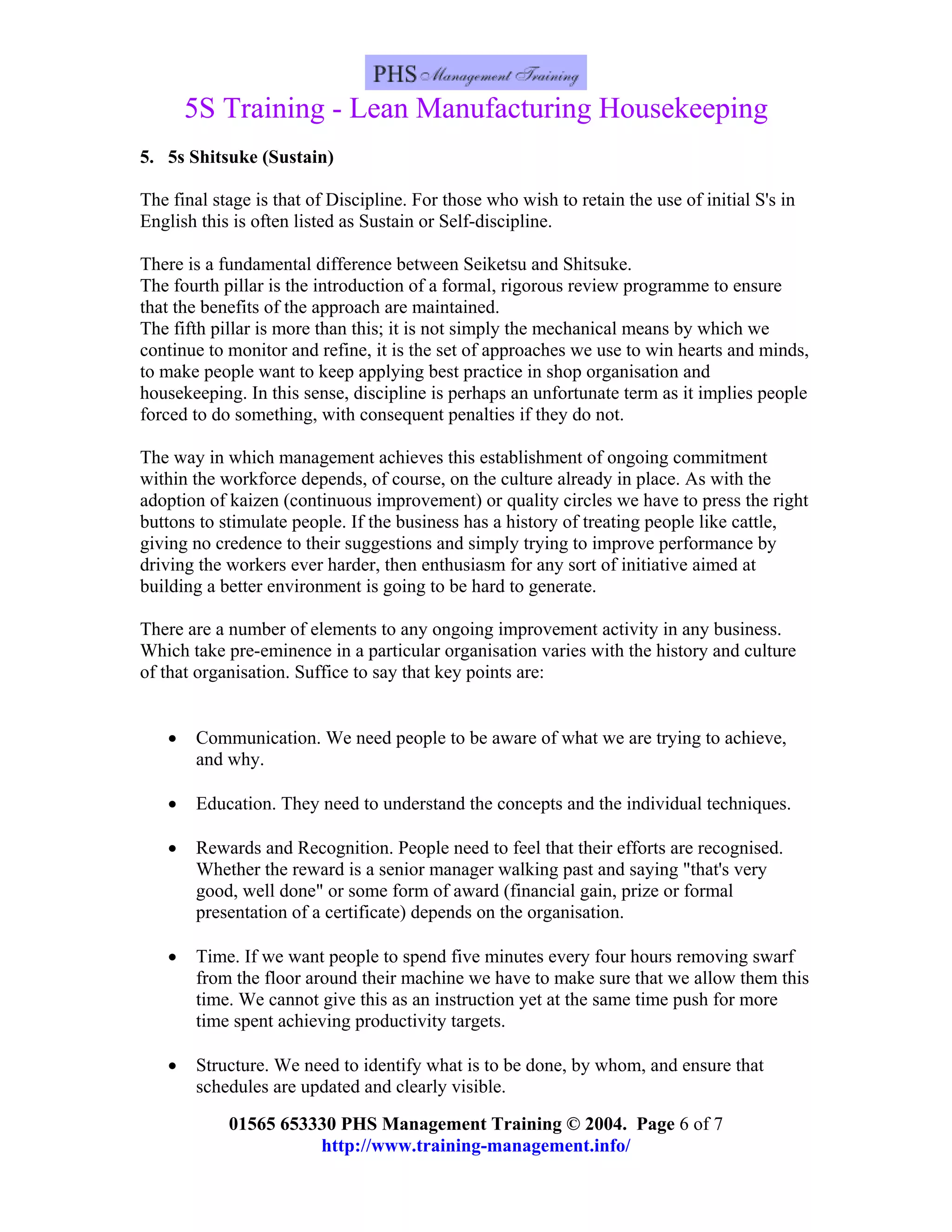 5s training | PDF