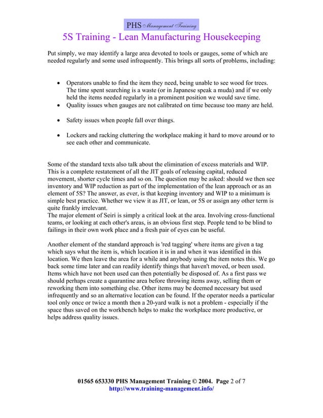 5s training | PDF