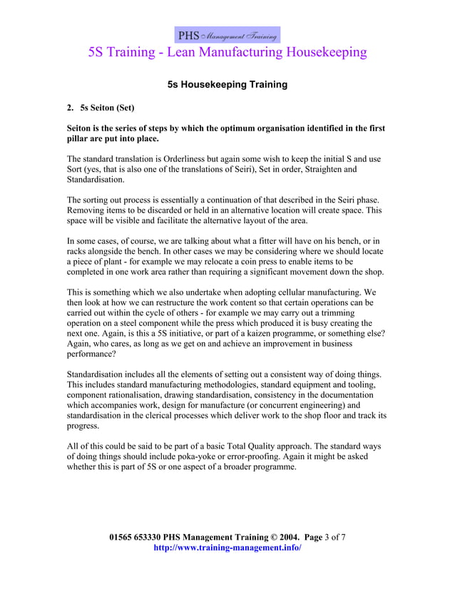 5s training | PDF