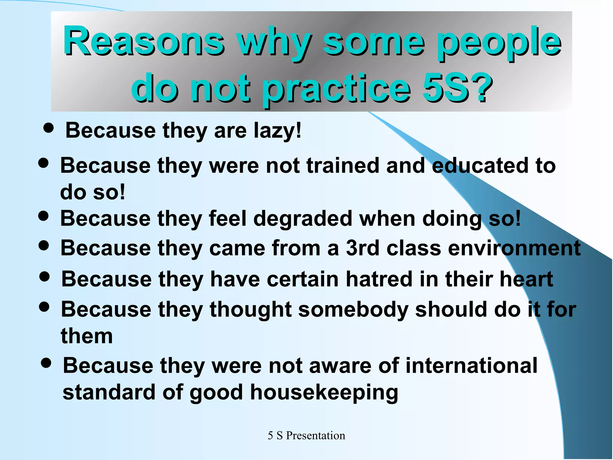 5 s training_presentation_071406 | PPT