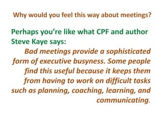 5 strategies for avoiding meetings | PPT