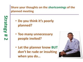 5 strategies for avoiding meetings | PPT