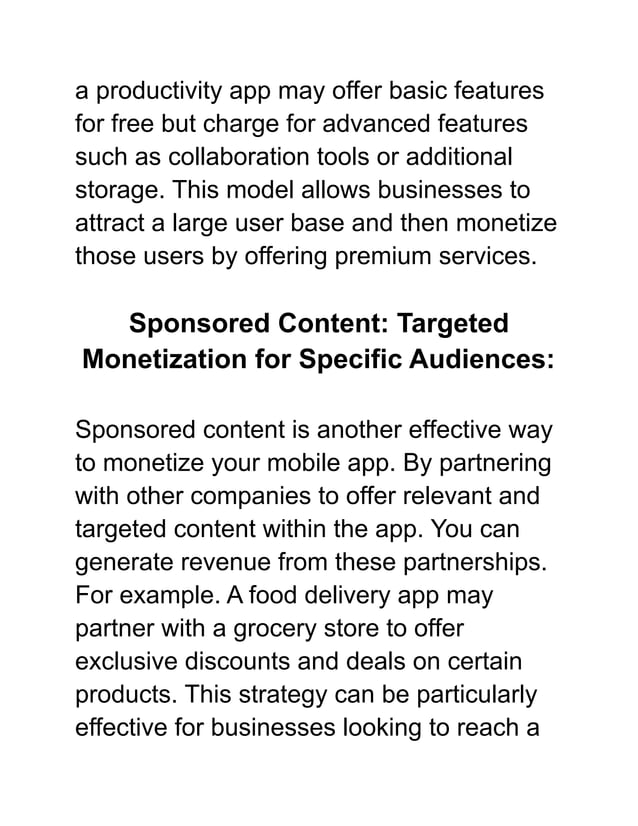 5 Strategies For Monetizing Your Business Mobile App Pdf