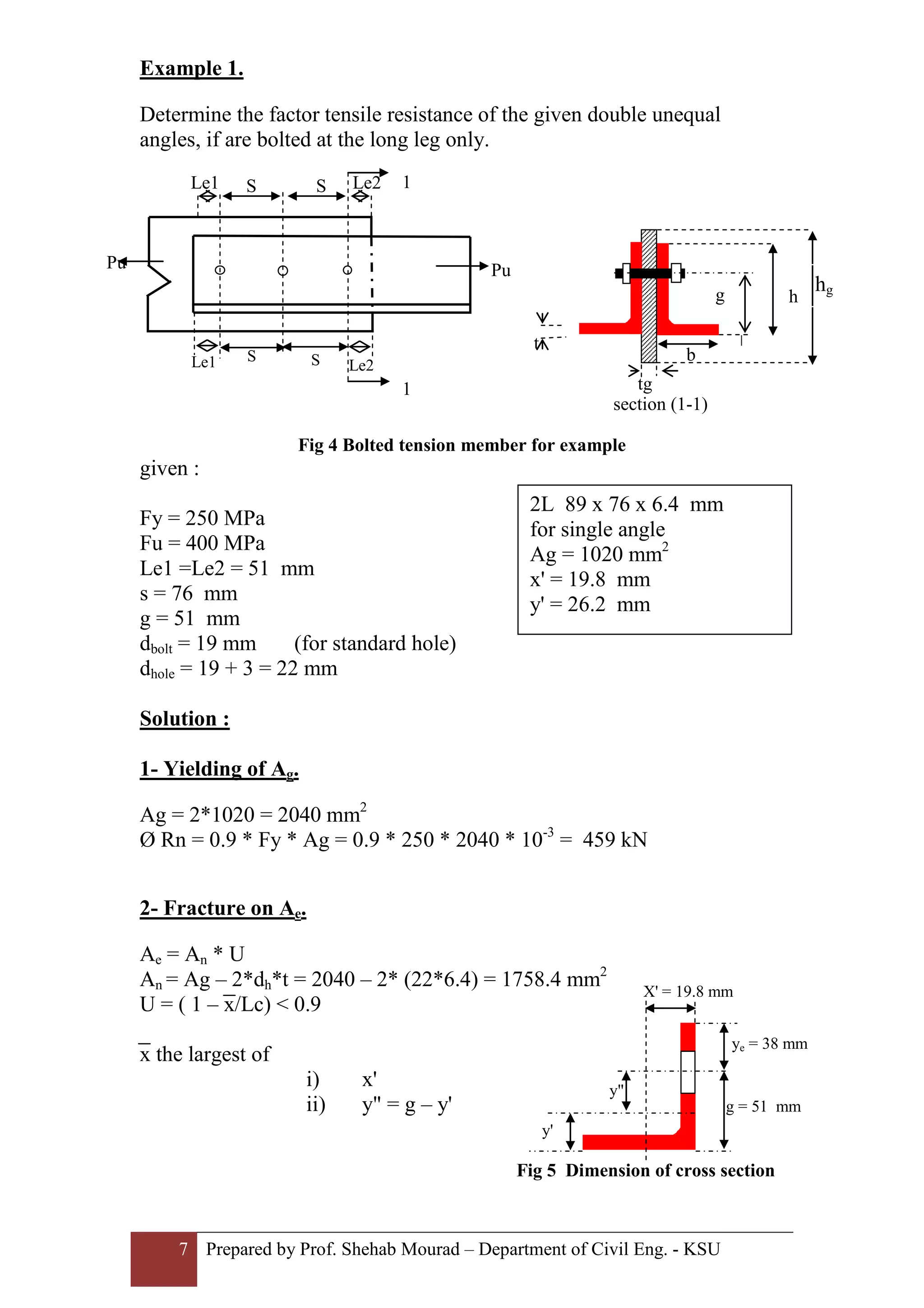 05-Strength of Double Angle Bolted Tension Members (Steel Structural ...