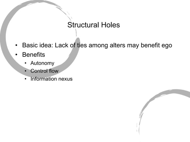 5 Structural Holes | PPT