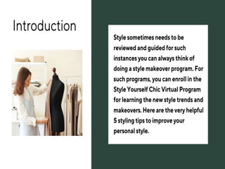 5 Styling Tips To Improve Your Personal Style | PPTX