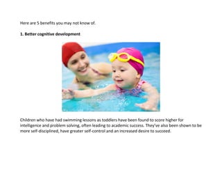 5 Surprising Benefits of Swimming | PPT