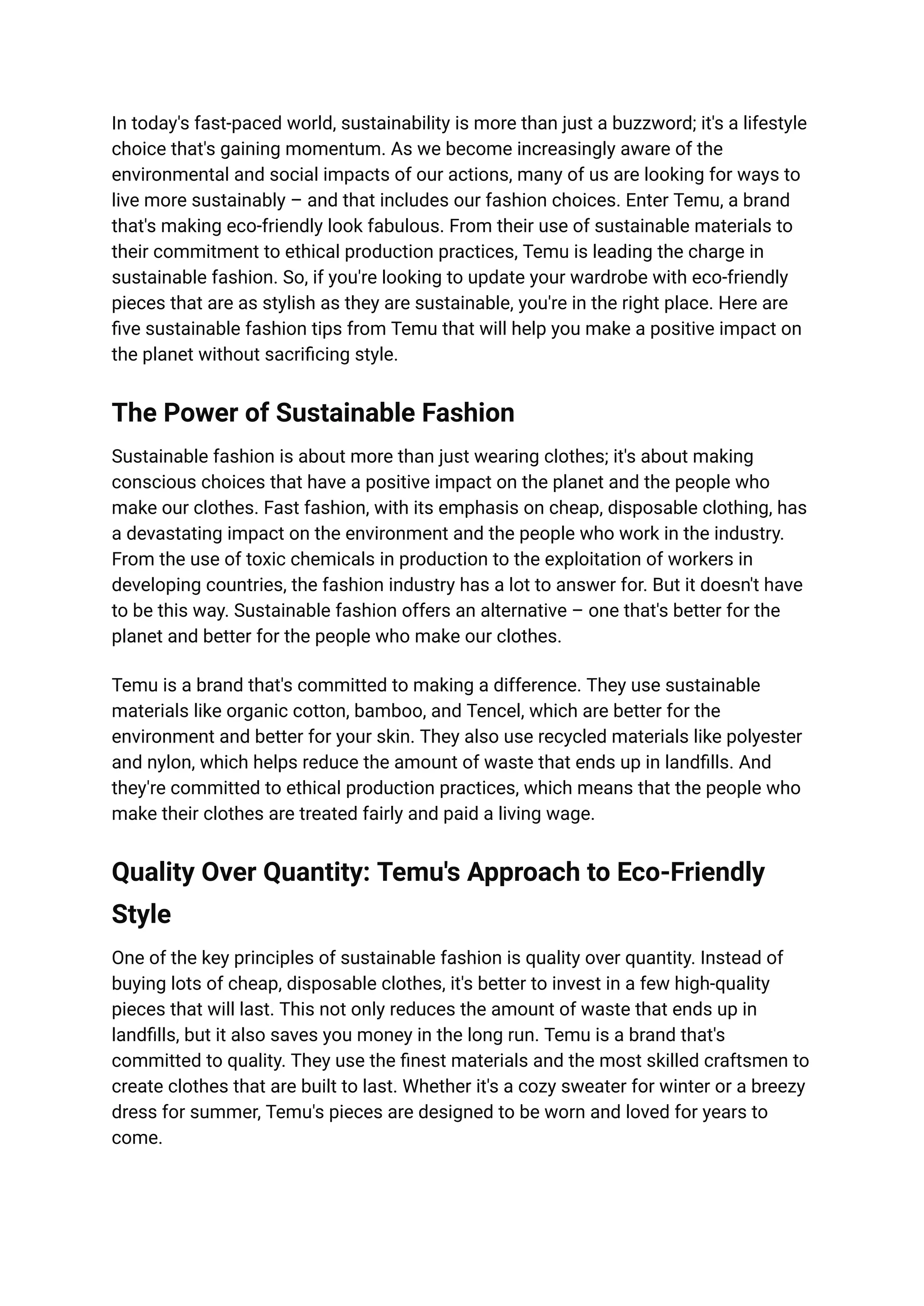 5 Sustainable Fashion Tips How Temu Makes Eco-Friendly Look Fabulous!.pdf