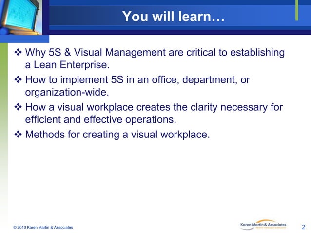 5S & Visual Management in Office & Service Environments | PDF