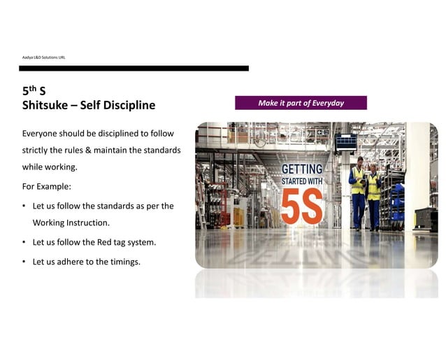 5S Workplace Organization Techniques Training module | PDF