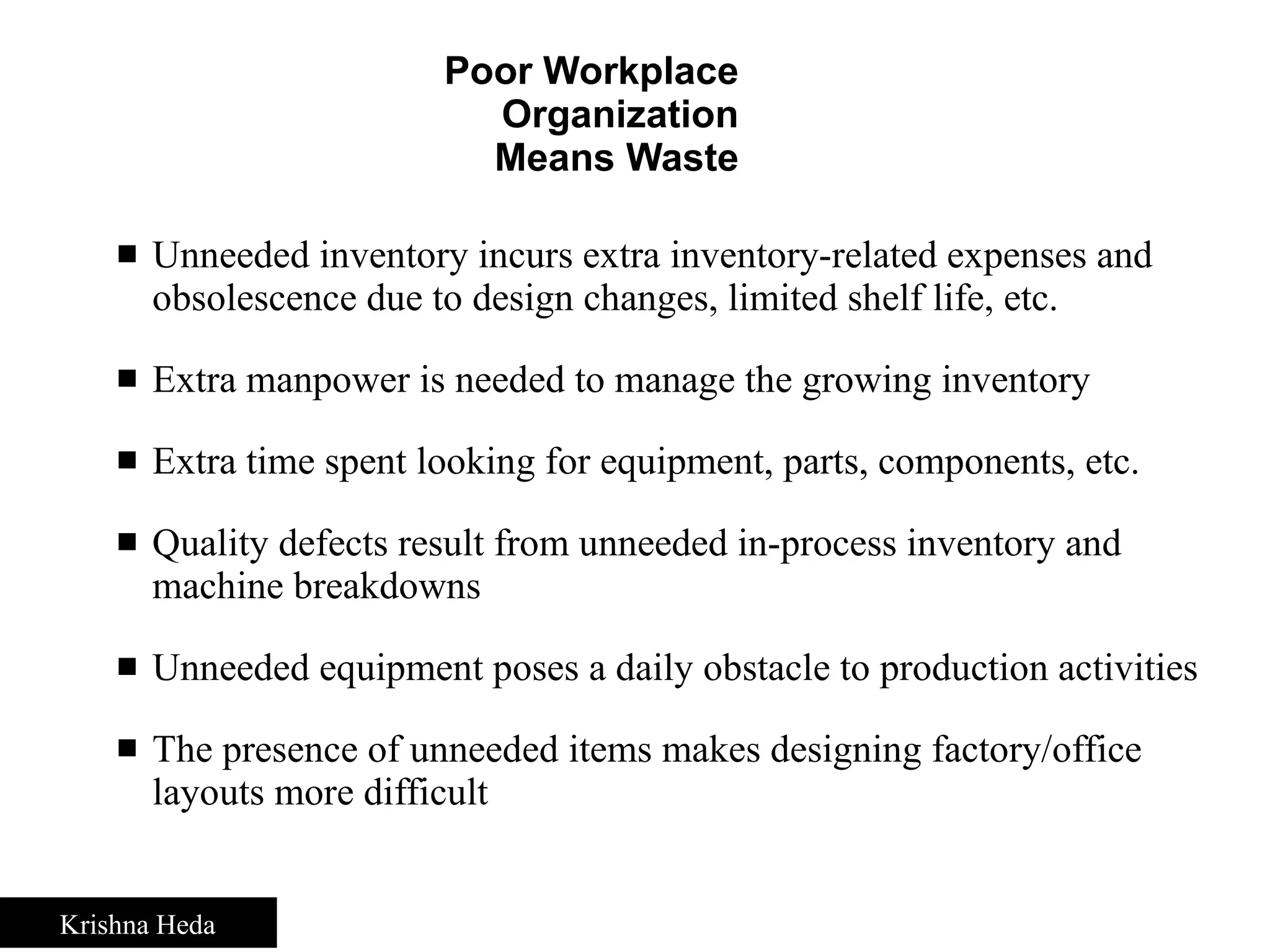 5S Workshop &Visual management - Krishna Heda | PPT