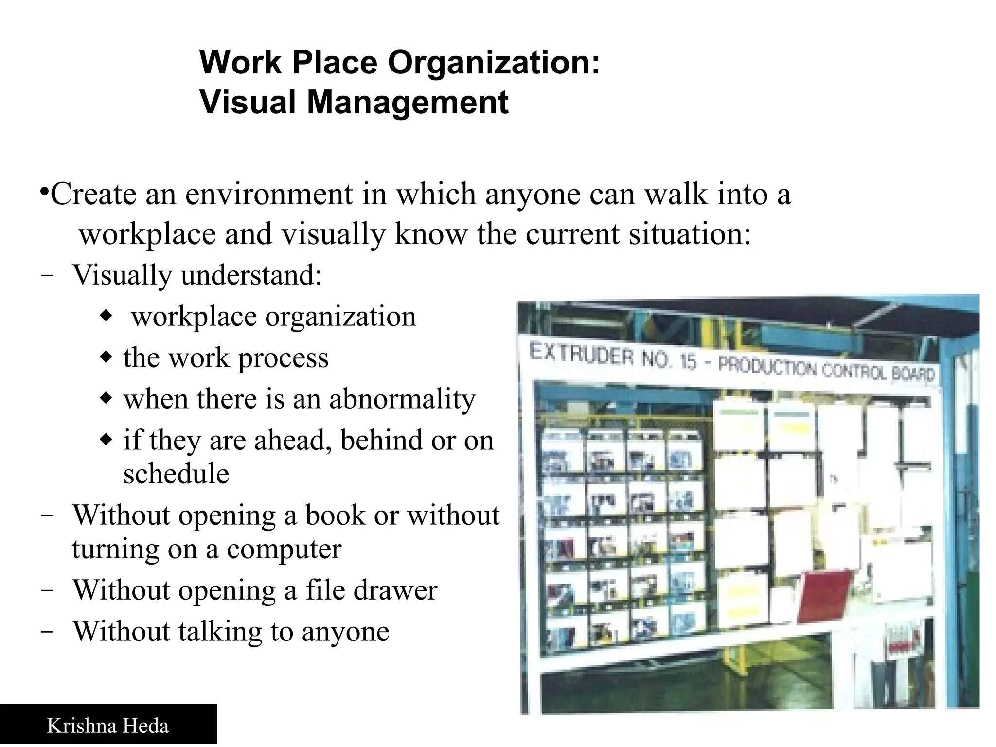 5S Workshop &Visual management - Krishna Heda | PPT