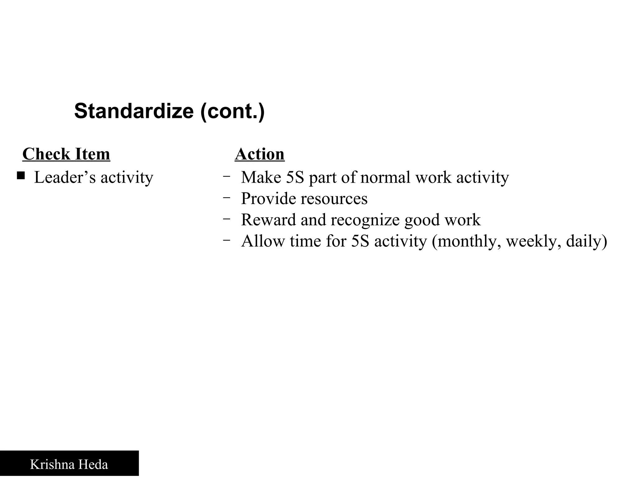 5S Workshop &Visual management - Krishna Heda | PPT