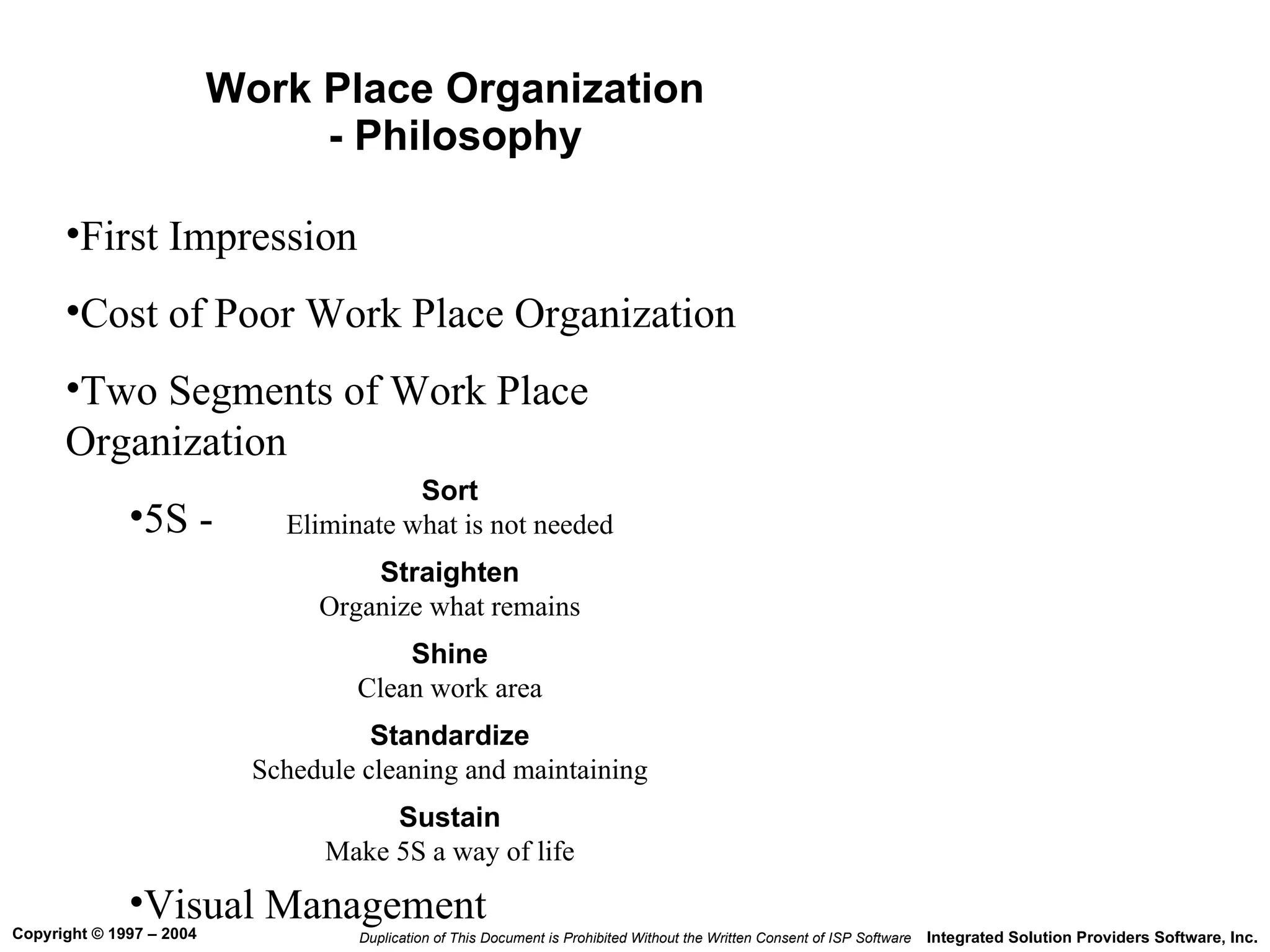 5S Workshop &Visual management - Krishna Heda | PPT