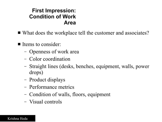 5S Workshop &Visual management - Krishna Heda | PPT