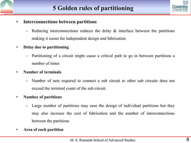 System Partitioning In Vlsi And Its Considerations Pptx Computing Technology And Computing