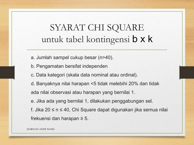[5] tabel kontingensi b xk dan uji chi square | PPT