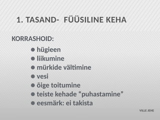 Ville Jehe - 5 tasandi tervis ja teadlikkus | PDF