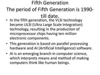 GENERATION OF COMPUTER | PPTX | Computing | Technology & Computing