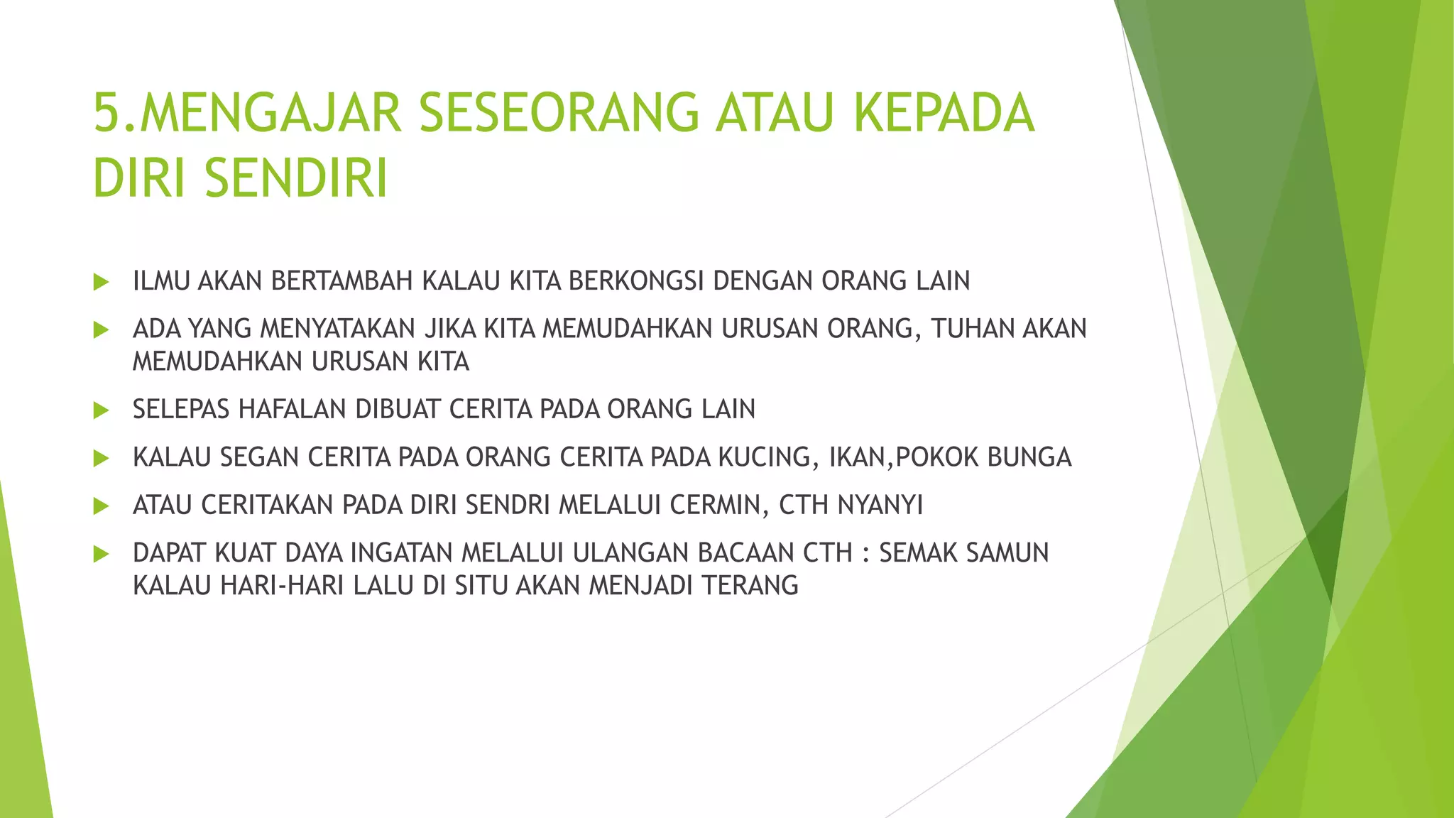 5 teknik mengingat dengan mudah | PPTX