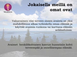 5 terveen onnen avainta- metodin esittely | PPTX