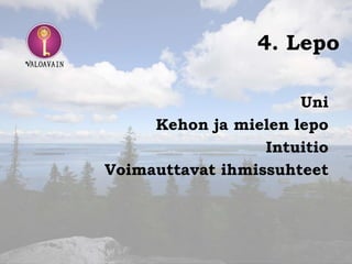 5 terveen onnen avainta- metodin esittely | PPTX