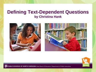 5 text dependent questions and evidence-based answers | PPT