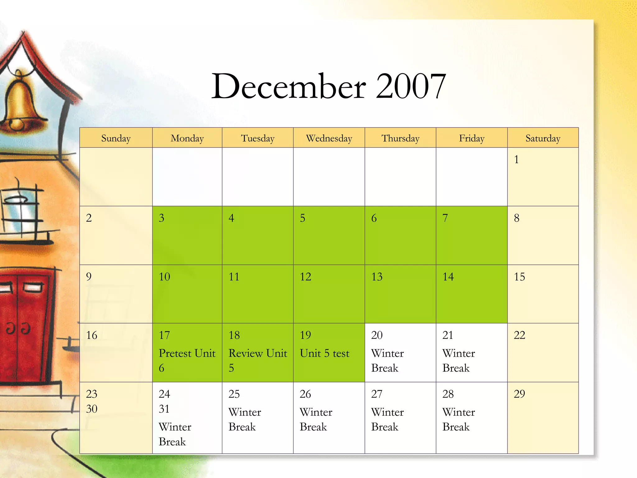 5th Grade Math Calendar2007-2008 | PPT