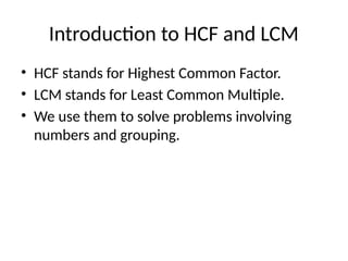 5th - HCF and LCM for 5th class and 6th .pptx