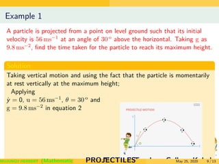 Projectiles | PDF