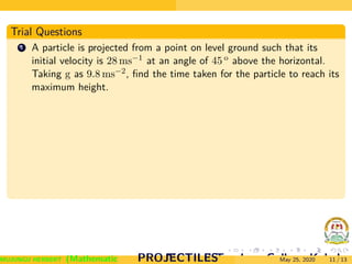 Projectiles | PDF