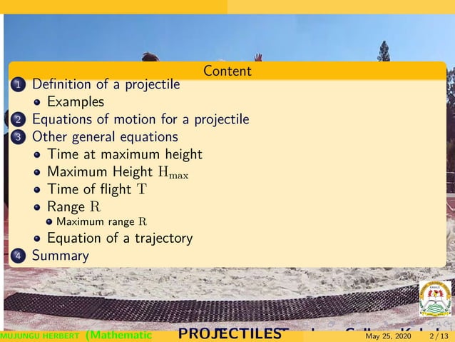 Projectiles | PPT