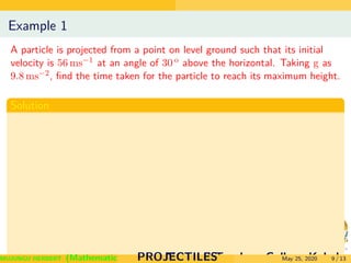 Projectiles | PDF