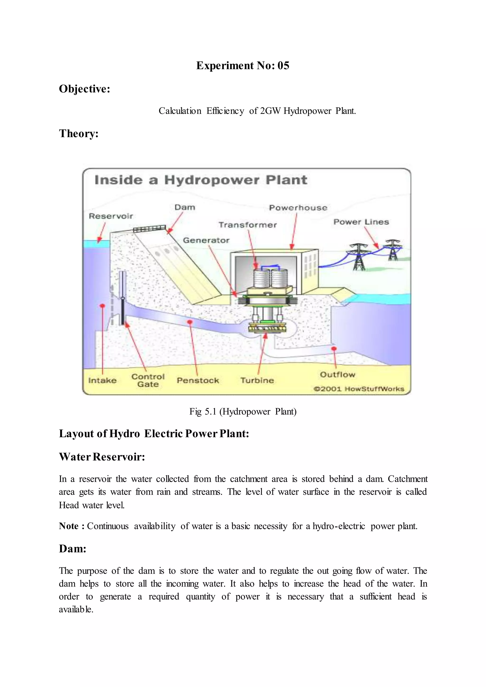 Calculation Efficiency of 2GW Hydropower Plant. | DOCX
