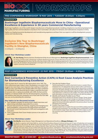 5th Annual BioManufacturing Asia 2015 | PDF | Business Expos ...