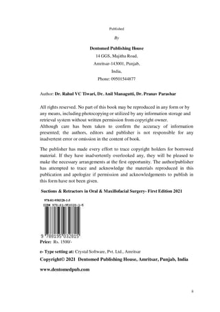 5th book suction & retractors in omfs | PDF