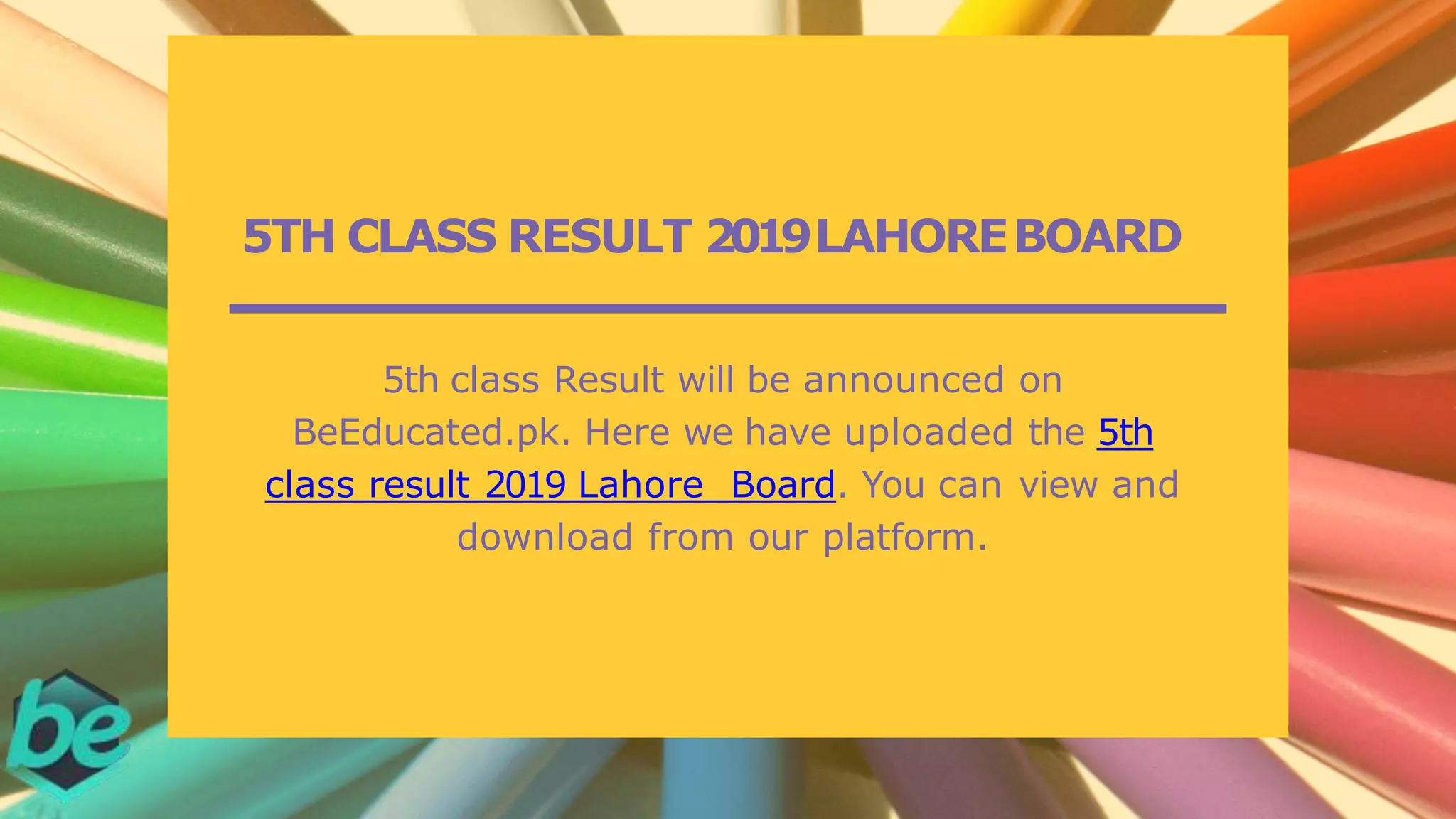 5th class result 2019 | PPTX
