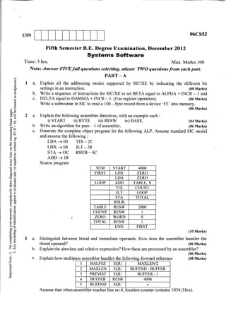 5th semister CSE & ISE question papers 2012 dec to 2013 july | PDF