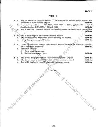5th cs & is question papers december 2013 | PDF
