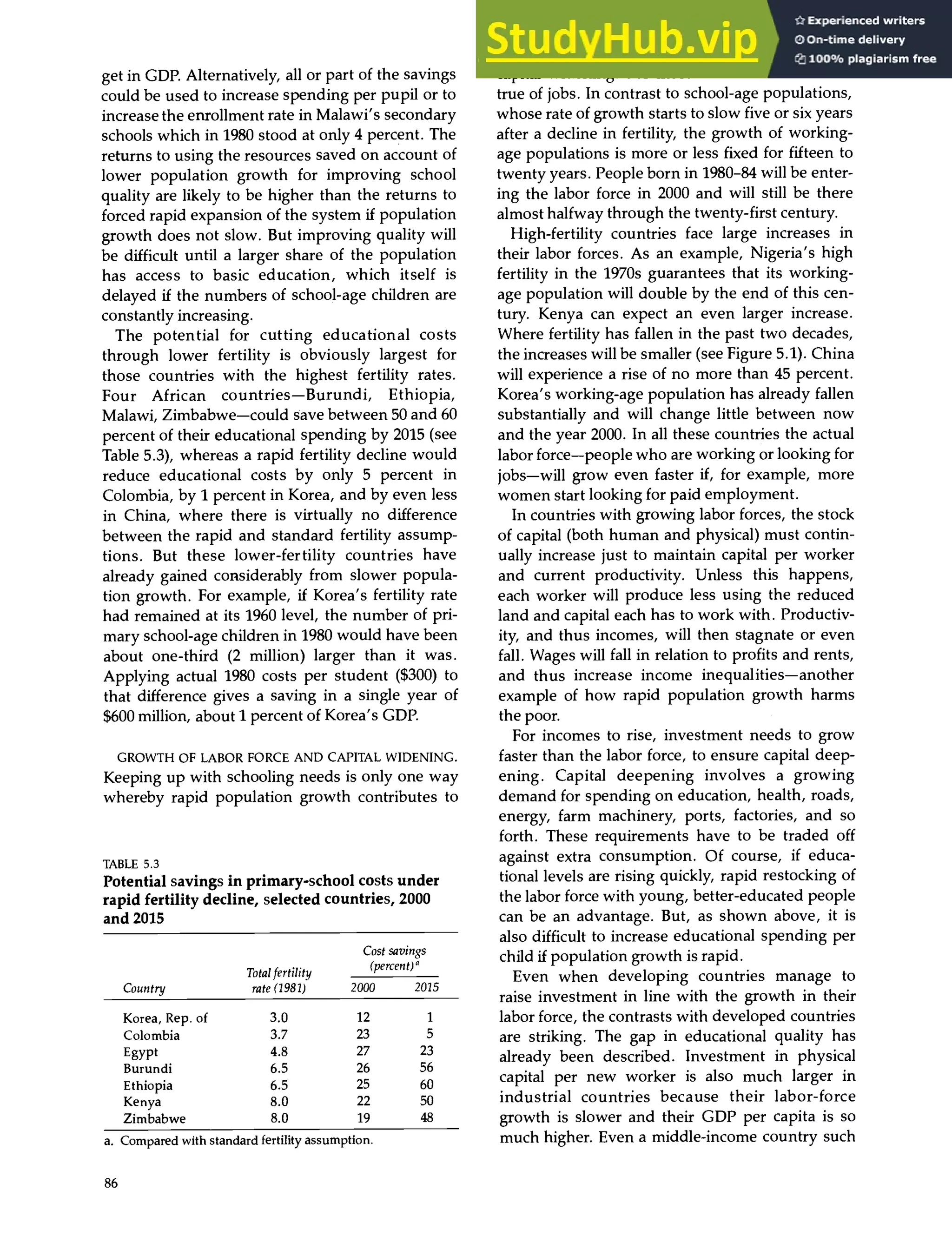 5 The Consequences Of Rapid Population Growth | PDF