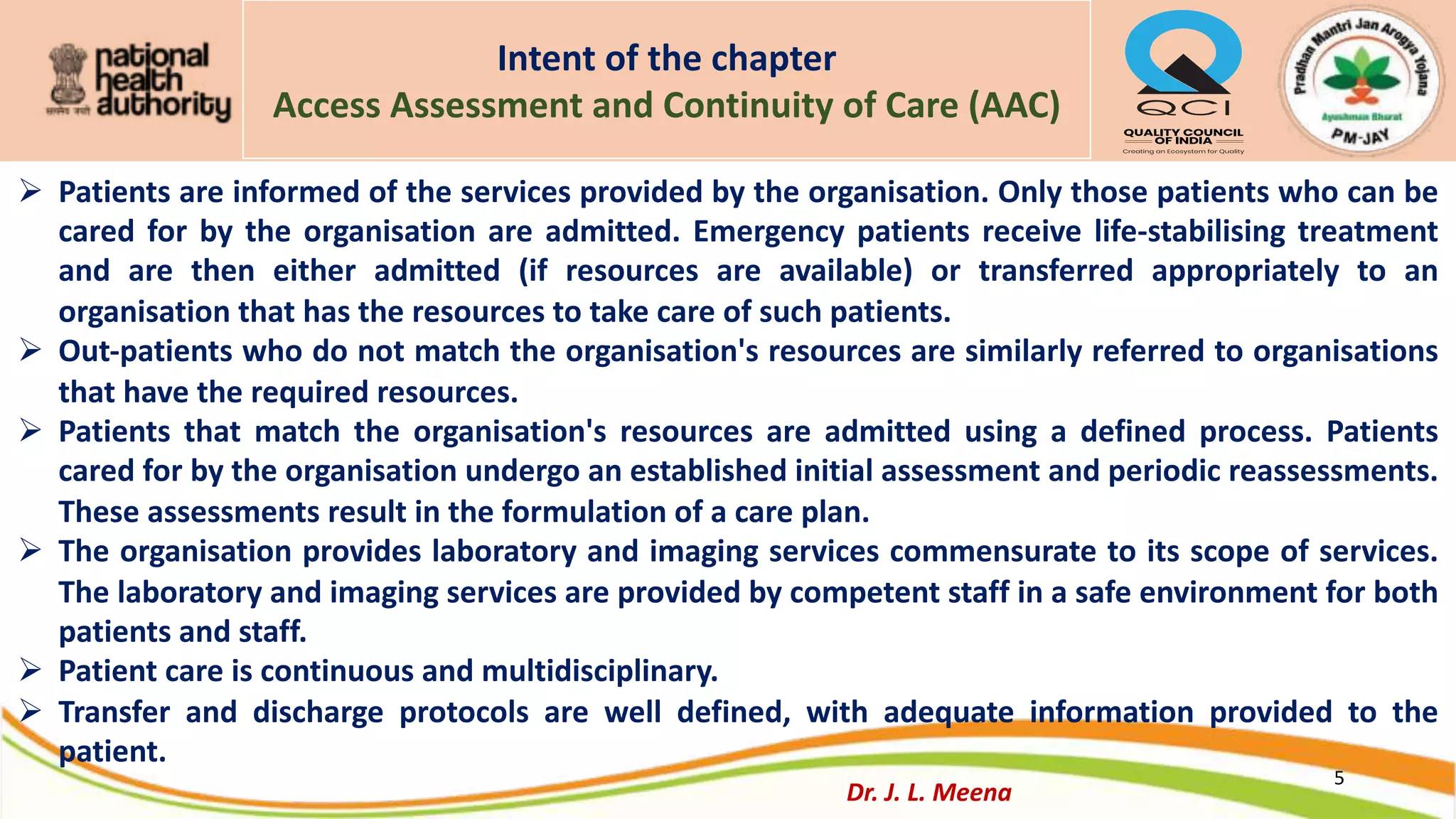 5th ed. nabh accreditation standards for hospitals april 2020 | PDF