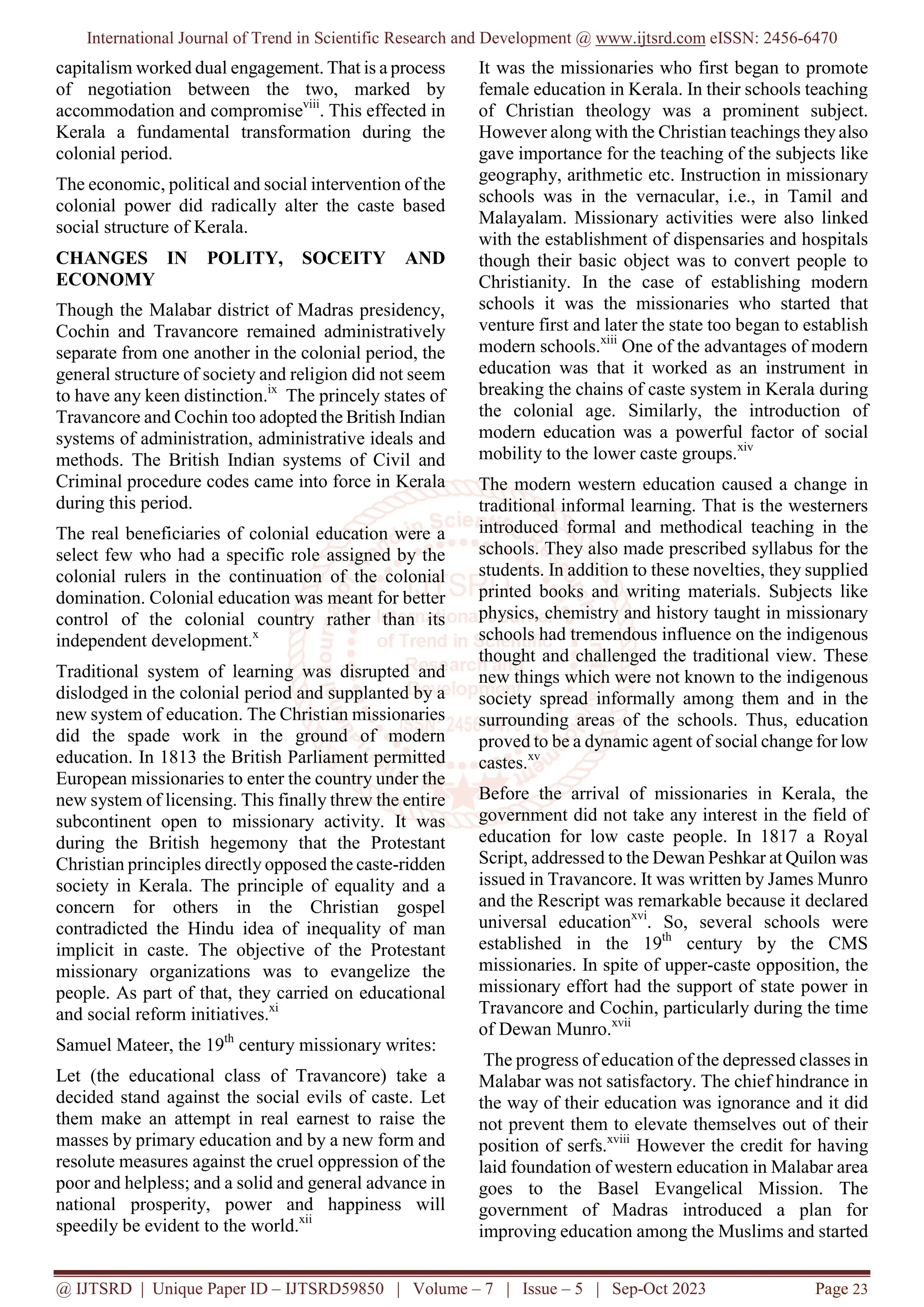 The Dynamics of Relationship between Colonial Modernity and Education ...