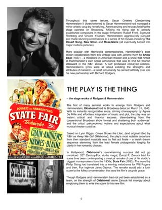 5) The Hollywood Art - Rodgers and Hammerstein | PDF