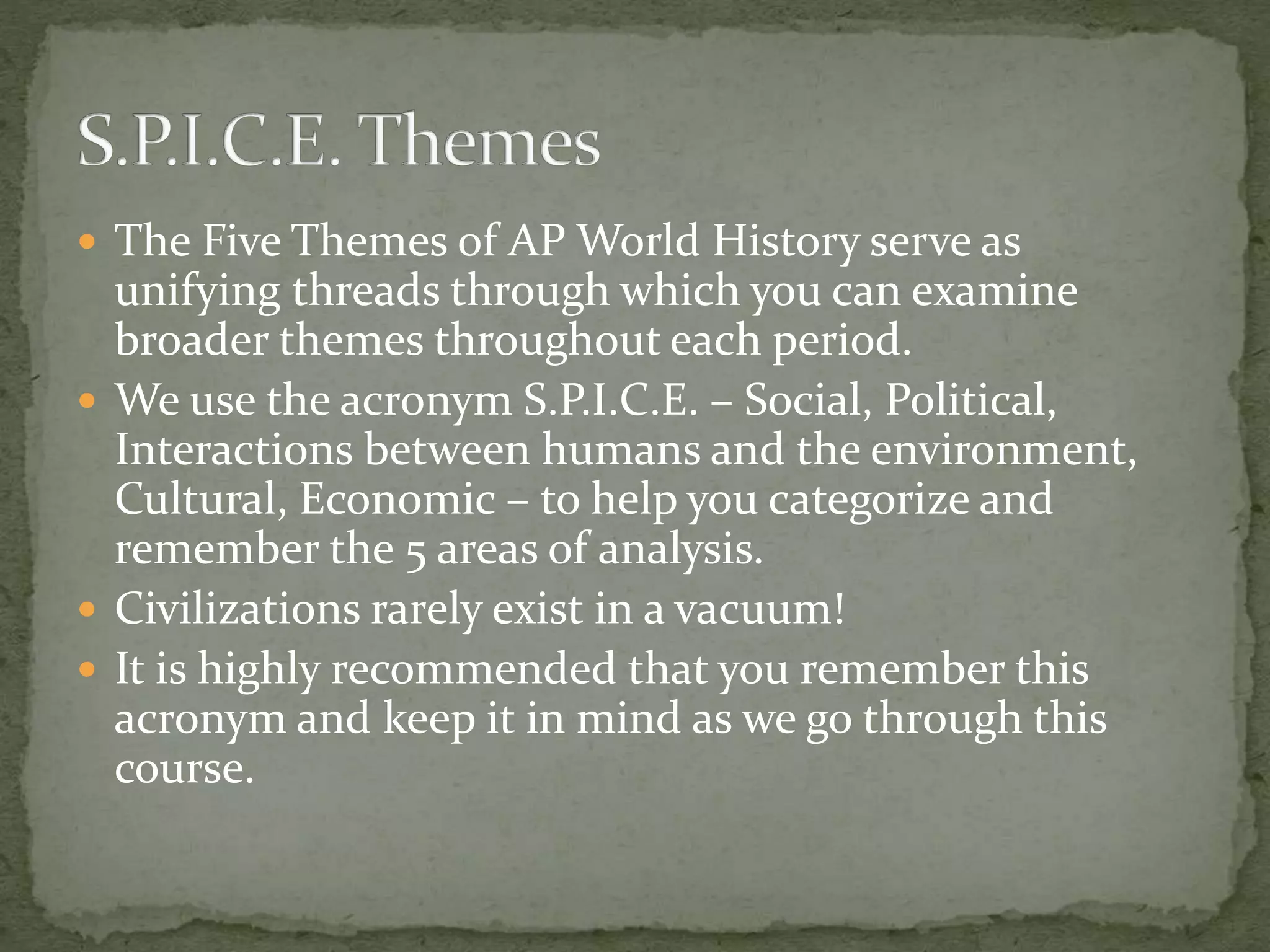 5 themes of ap world history | PPTX