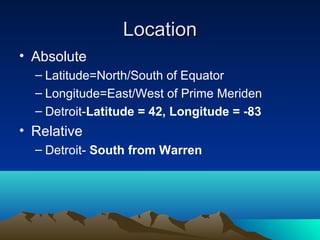 5 Themes Of Geography Absolute Location