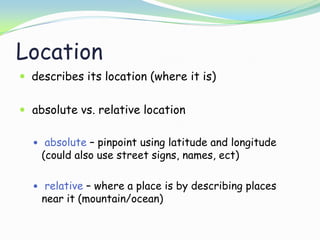 5 themes of geography | PPT