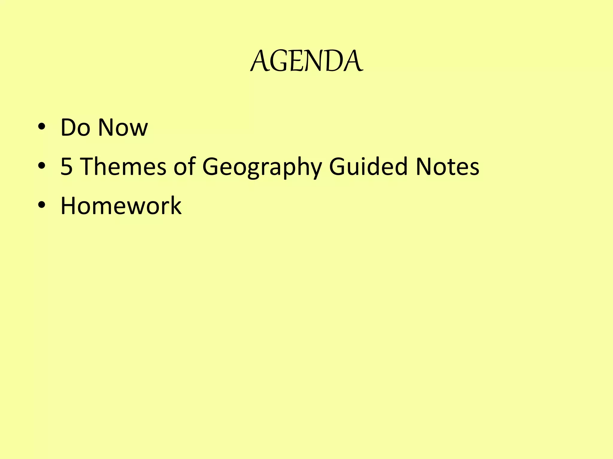 5 Themes of Geography | PPTX