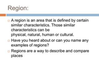 5 themes of geography 2012 | PPTX